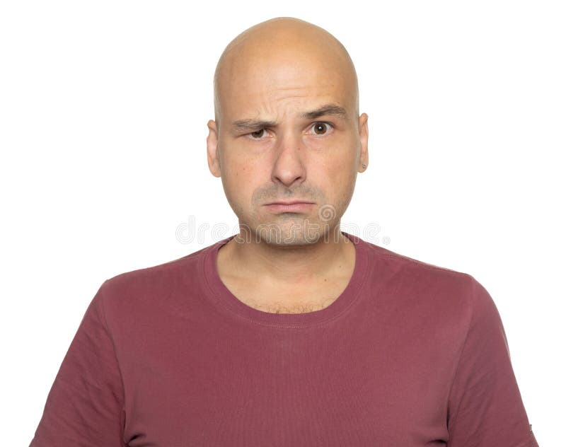 Serious Bald Man Raised Eyebrow Stock Photos - Free & Royalty-Free ...