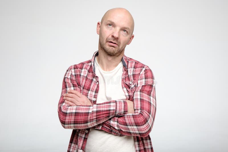 Silly Bald Man with Red Beard and Crossed Eyes Stock Photo - Image of ... Silly Bald Man with Red Beard and Crossed Eyes Stock Photo - Image of ...