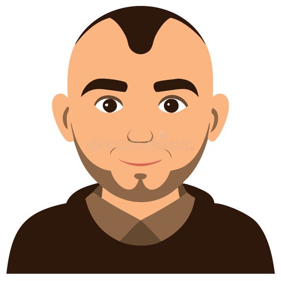 Bald Man Vector Cartoon Character Illustration for Design Projects and ...