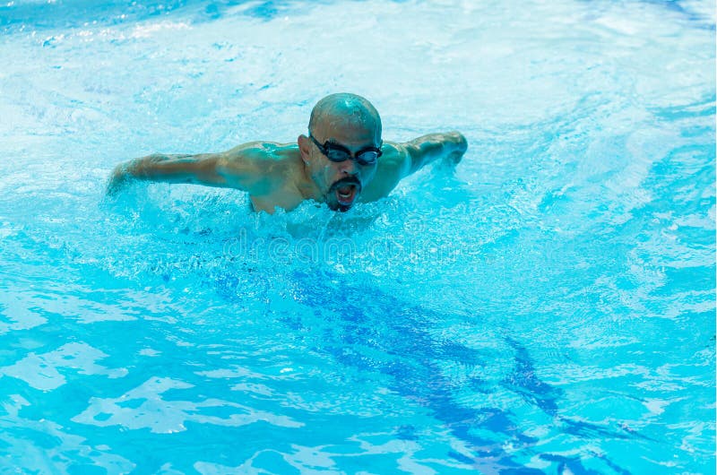 Bald Man with Mustache Confusing. Bewilderment Stock Image - Image of ...