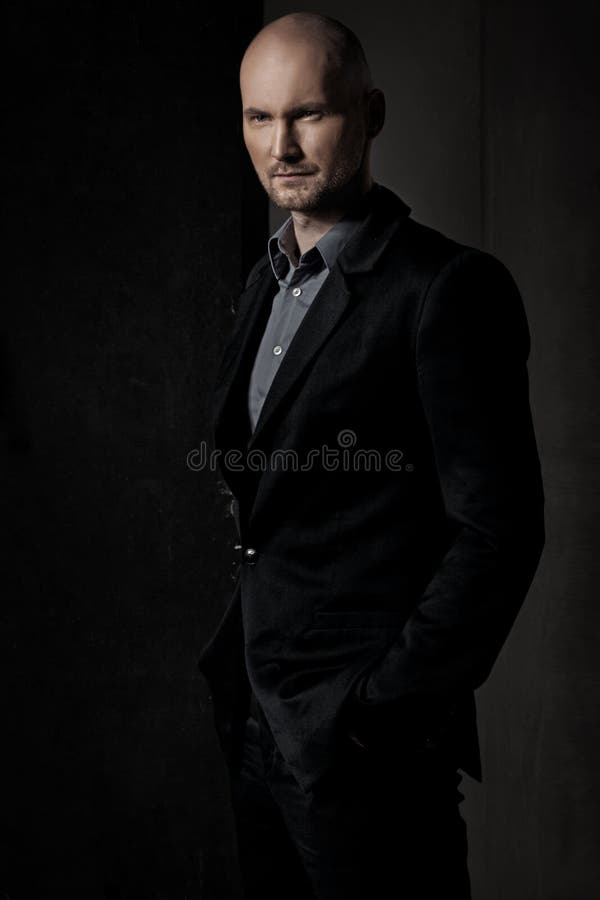 Bald stylish man stock photo. Image of couple, adult - 27853700