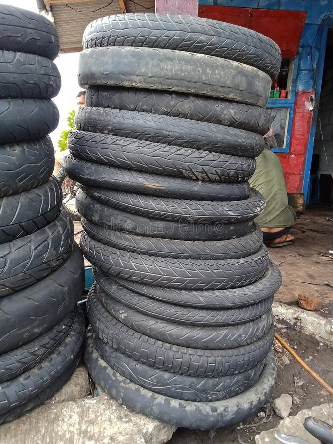 Pile of motorcycle tire. stock image. Image of complexity - 391997277