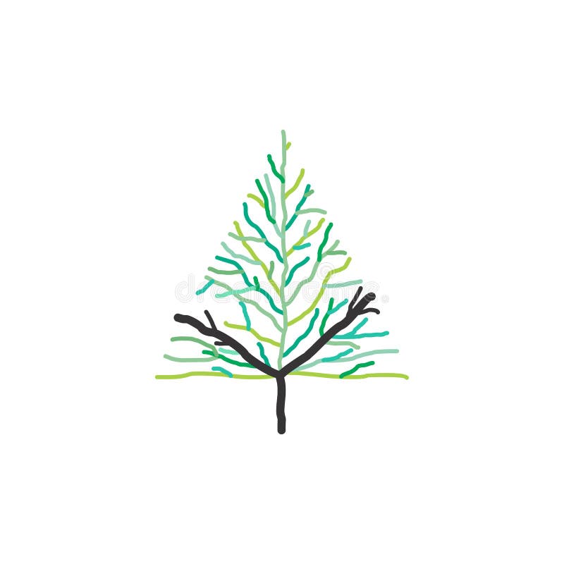 Bald tree sign symbol stock illustration. Illustration of modern ...
