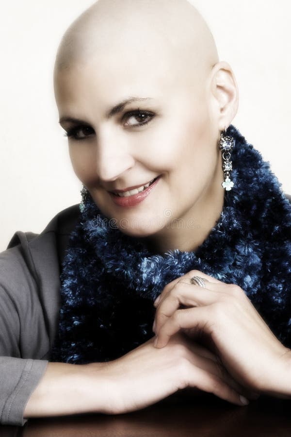 Bald Woman stock photo. Image of older, middle, bald, happiness - 9102912