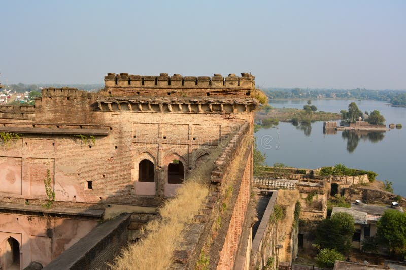 Baldeogarh Fort. stock image. Image of famous, monument - 201739089
