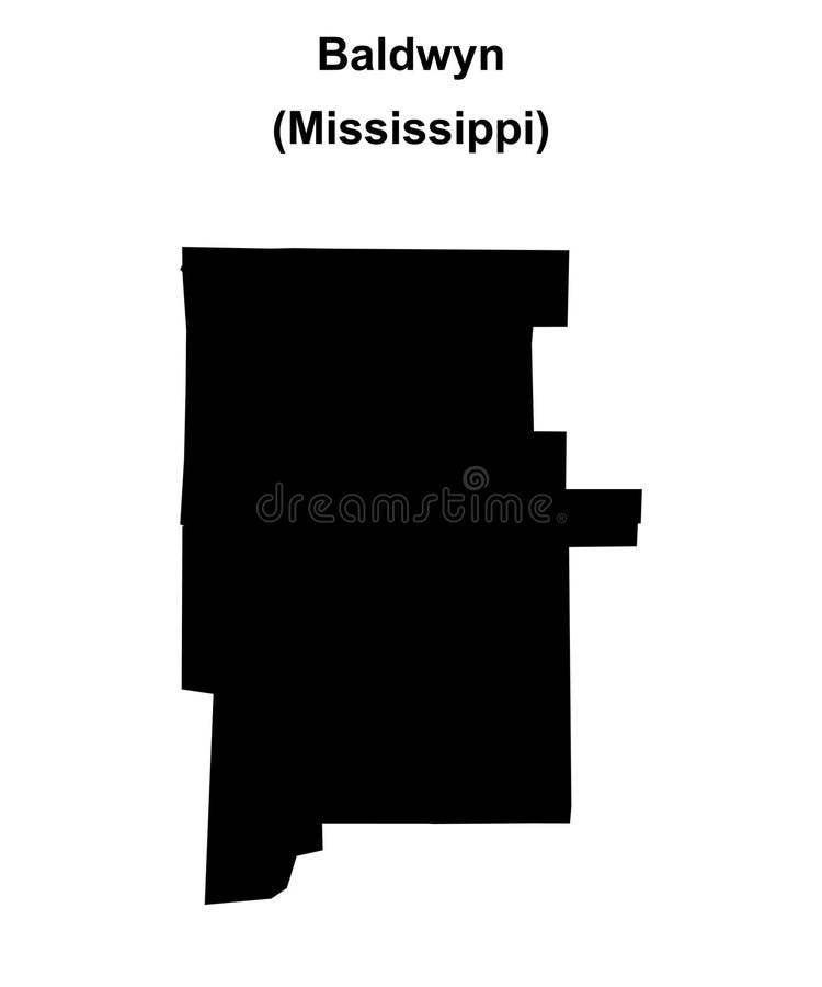 Baldwyn Outline Map Stock Illustrations – 2 Baldwyn Outline Map Stock ...