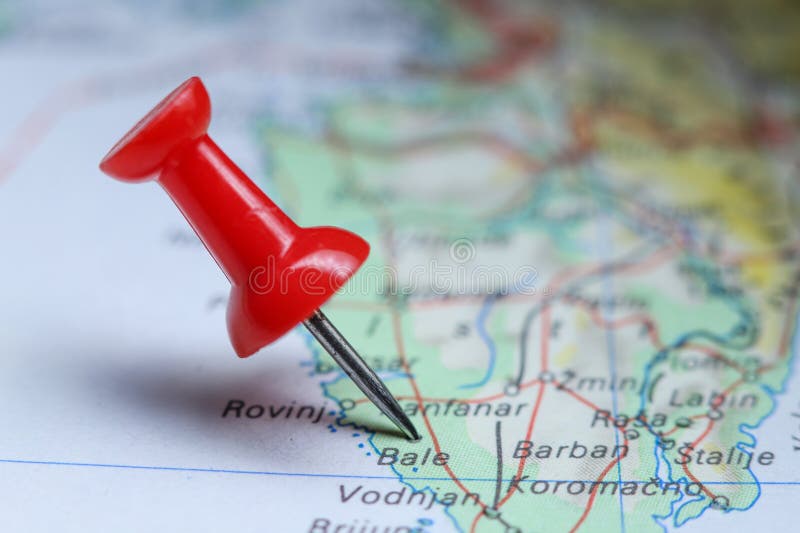 Bale, Croatia pin on map stock image. Image of holiday - 370073139