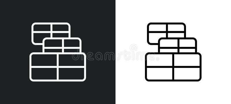 Bale Outline Icon in White and Black Colors. Bale Flat Vector Icon from ...