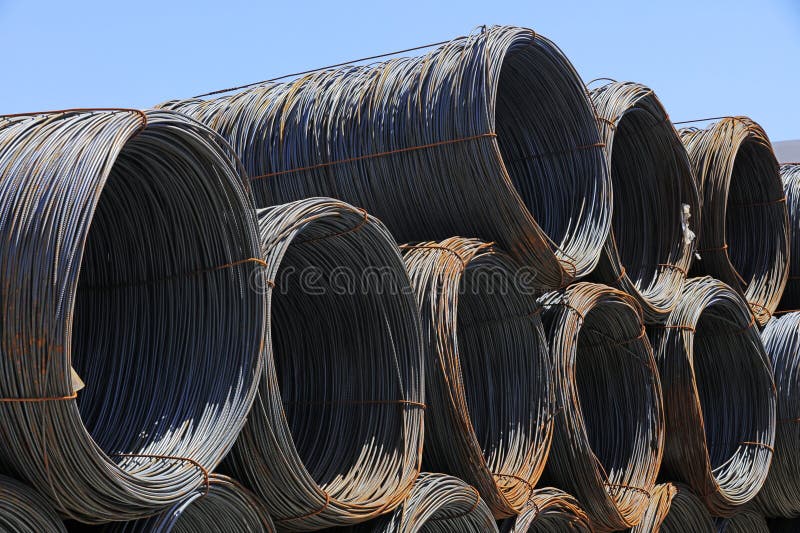 Bale of steel bar stock photo. Image of construction - 369393798