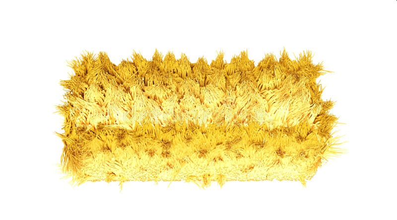 3D Render of Hay Bale stock illustration. Illustration of food - 204467261