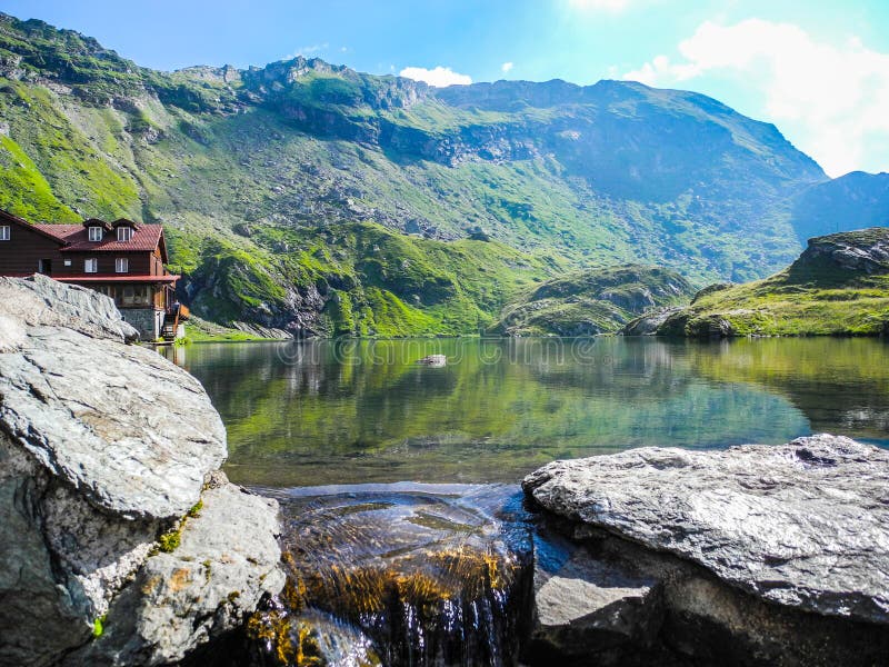 Balea Glacier Lake, Romania Stock Photo - Image of balea, glacier ...