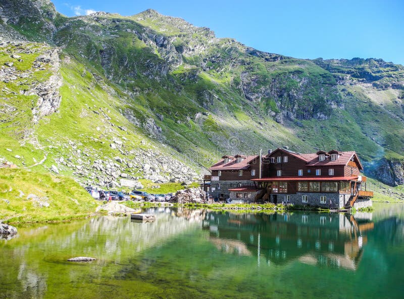 Balea Glacier Lake, Romania Stock Photo - Image of romania, green ...