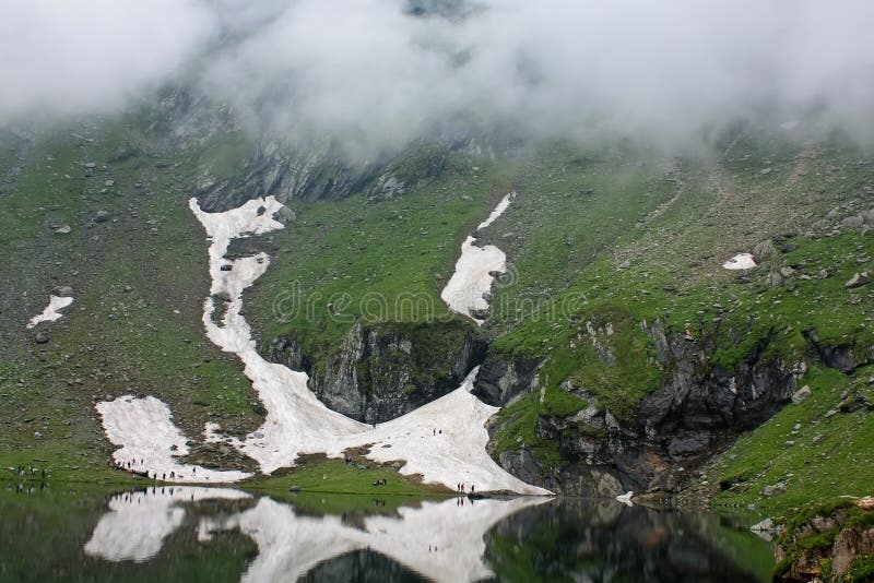 Balea lake stock photo. Image of altitude, landscape - 12678374