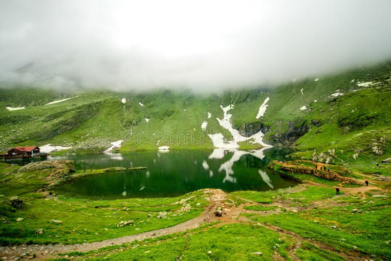 Balea lake stock image. Image of carpathian, rocky, panorama - 56446335