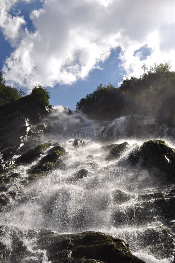 Balea Waterfall in Fagaras Mountains,Transylvania, Romania Stock Image ...