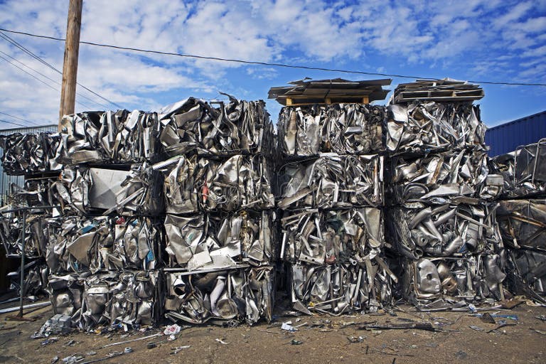 Baled Scrap Metal stock image. Image of aluminum, technology - 20878083