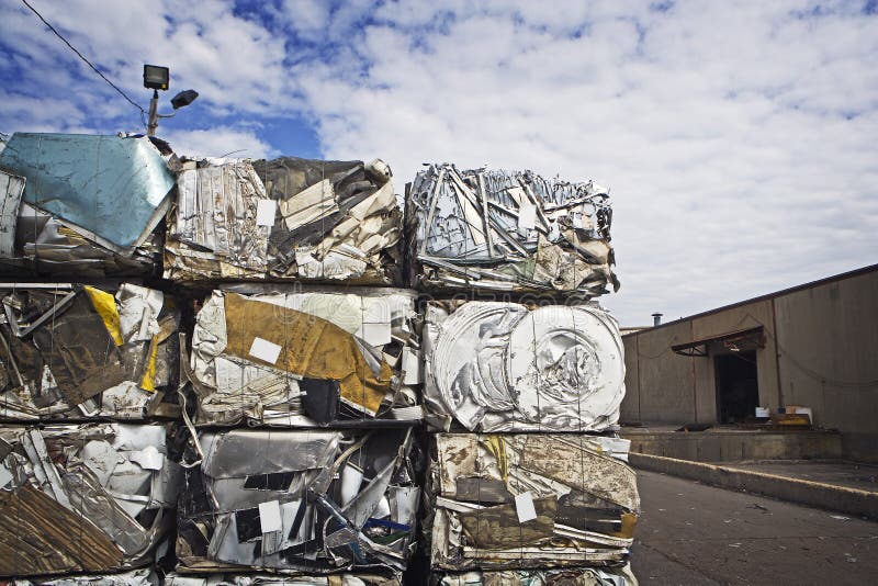 Baled Scrap Metal stock image. Image of aluminum, technology - 20878083