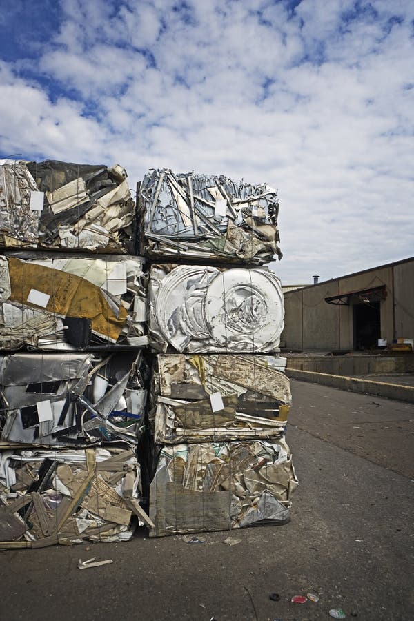 Baled Scrap Metal stock image. Image of aluminum, technology - 20878083