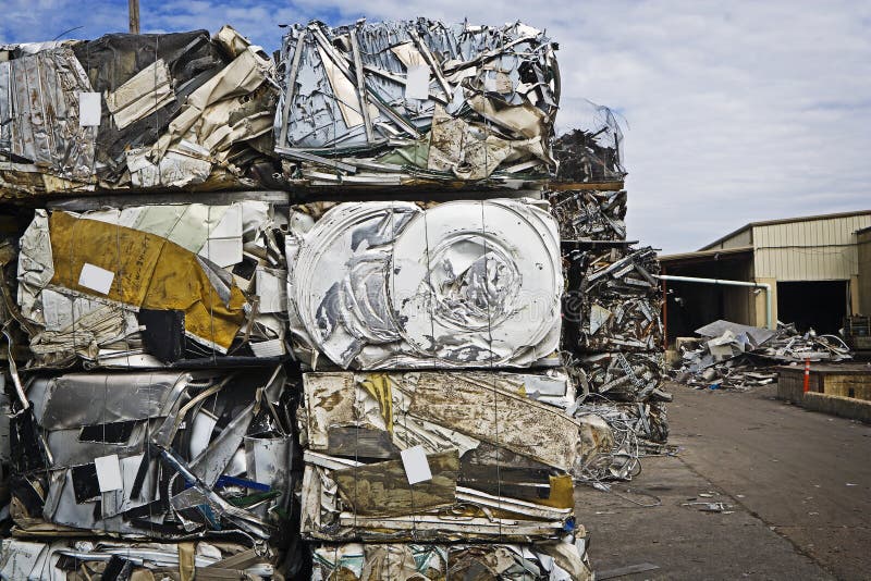 Baled Scrap Metal stock photo. Image of aluminum, pressed - 20878092