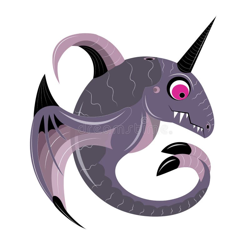 Baleine Violette Avec Un Klaxon Illustration de Vecteur - Illustration ...