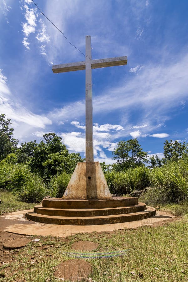 Baler, Aurora, Philippines - the White Cross at Ermita Hill Editorial ...