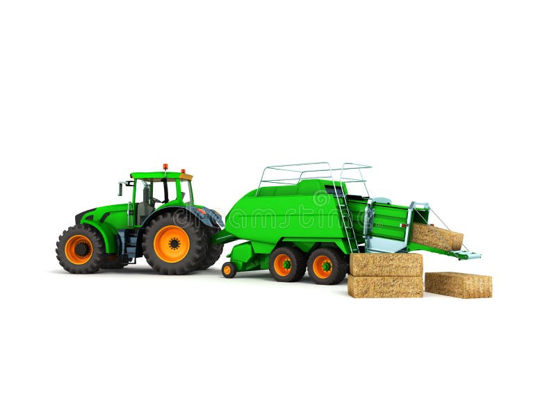 Baler Hay Tractor Stock Illustrations – 146 Baler Hay Tractor Stock ...