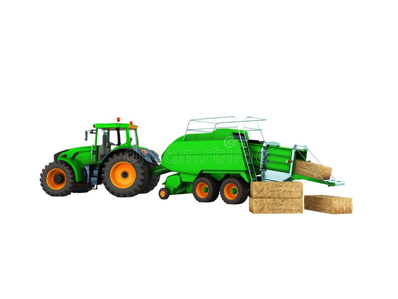 Baler Hay Tractor Stock Illustrations – 146 Baler Hay Tractor Stock ...