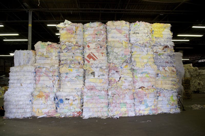 Bales of Paper for Recycling Stock Photo - Image of pulp, consumer: 6130990