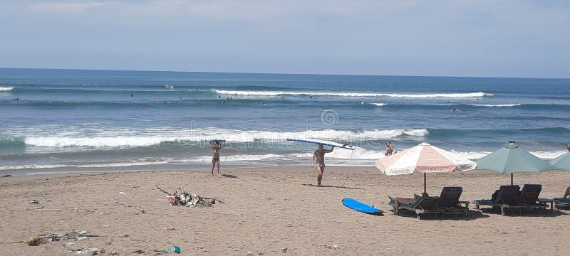 Bali beach during the day editorial photography. Image of wave - 270982787