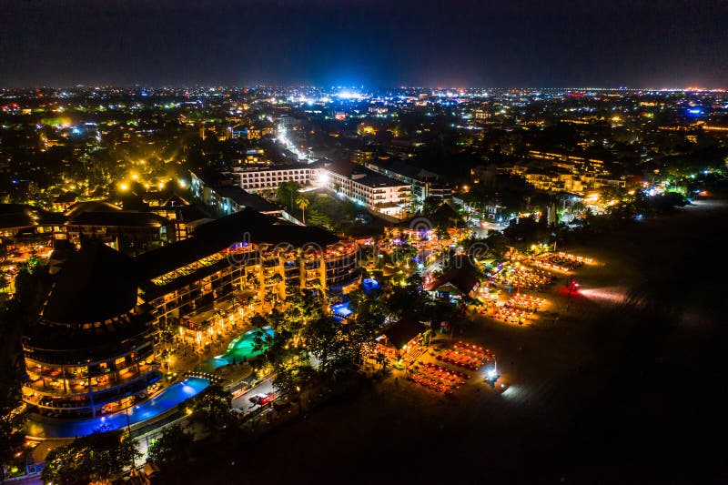 Bali beach night stock photo. Image of road, indonesia - 184347072