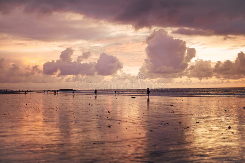 Bali Beach sunset stock photo. Image of beach, view, beautiful - 41455920