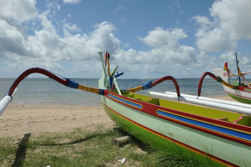 Bali Beach Resort Scene with Loungers Stock Image - Image of empty ...