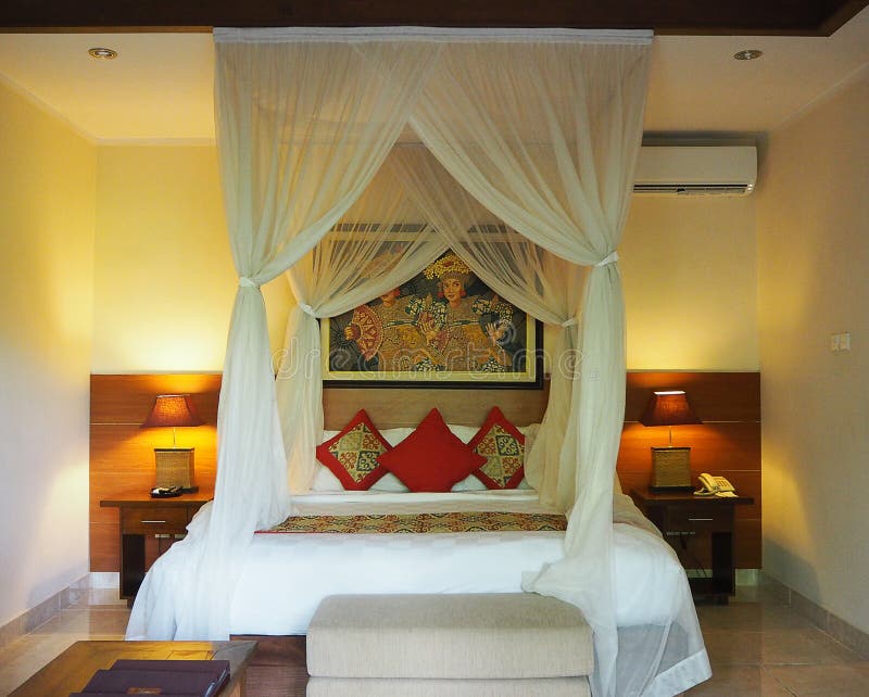 Bali bedroom stock image. Image of resort, relax, interior - 76931595