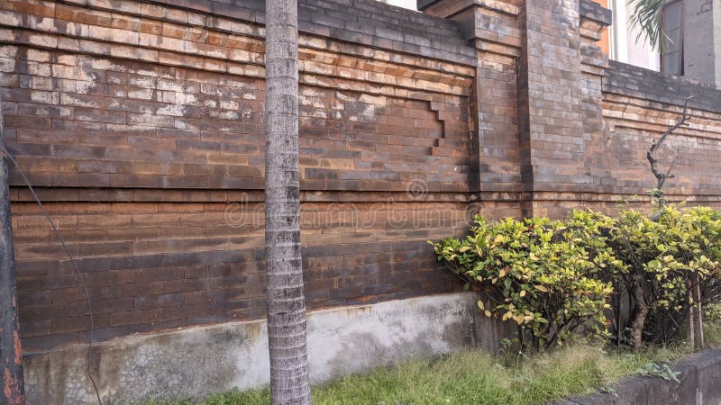 Bali Brick Fence Style Very Artistic Stock Photo - Image of artistic ...
