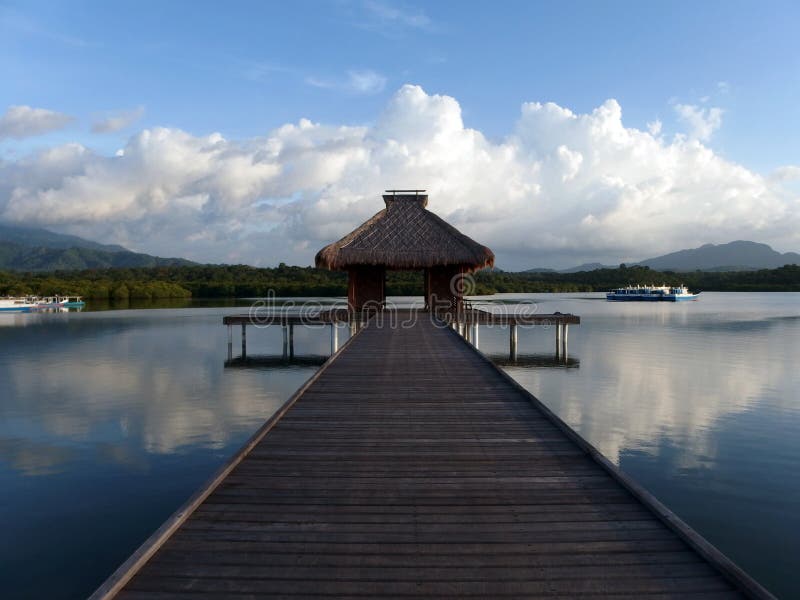 Bali dock on Java stock image. Image of bali, view, clouds - 95824553