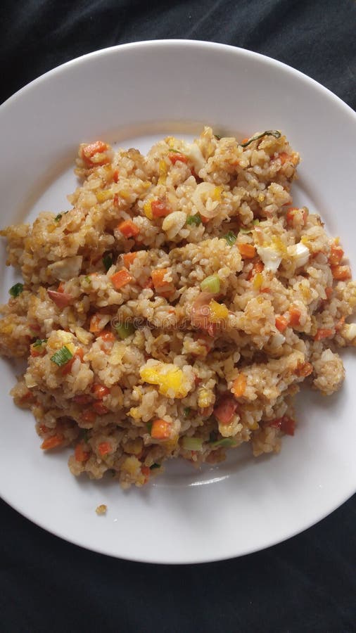 Bali Food Fried Rice with Vegetables Stock Photo - Image of vege, fried ...