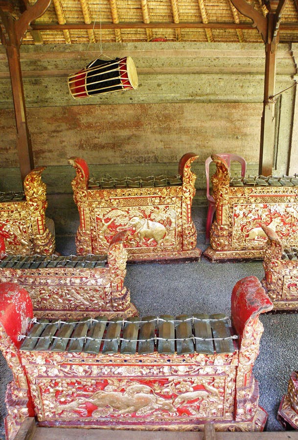 Bali Gamelan Orchestra Instruments Stock Photo - Image of gamelans ...