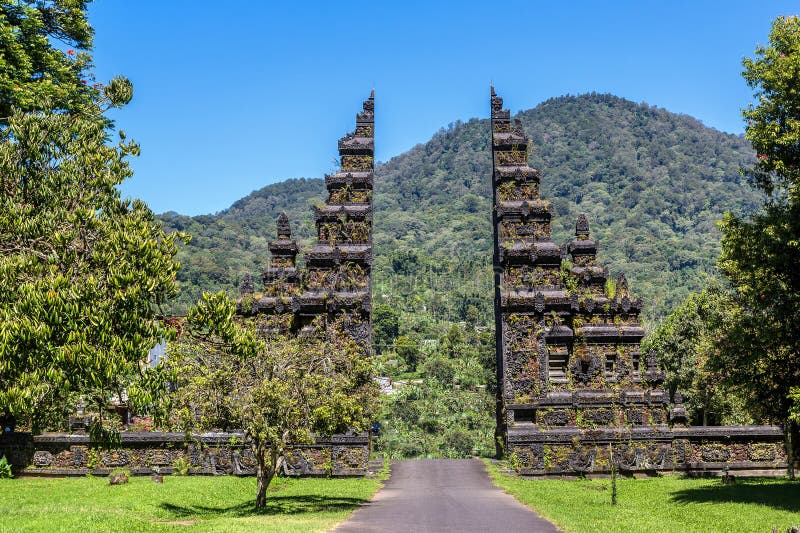 Bali Handara Gate in Bali stock photo. Image of tree - 292812788