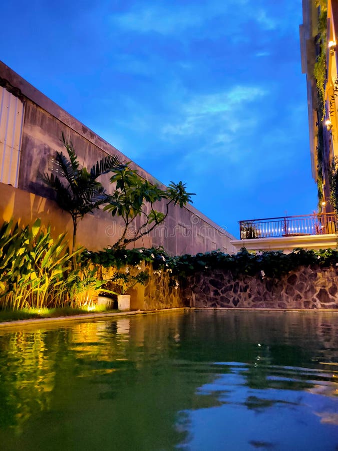 Bali Hotel and Resort Pool View Stock Image - Image of estate, view ...