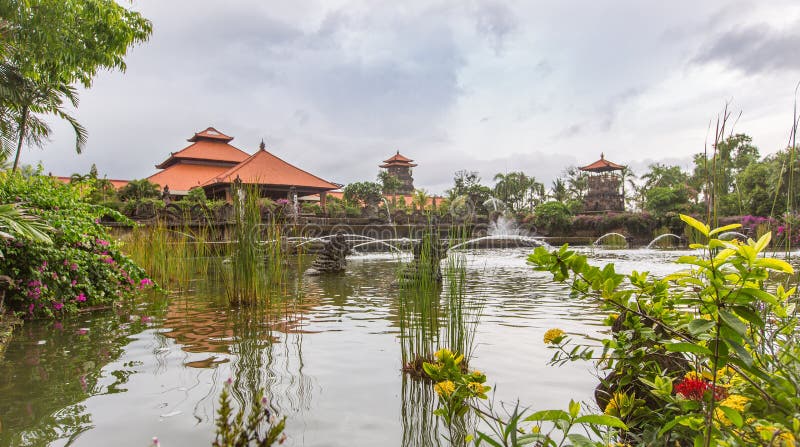 Bali. Hotel on the water stock photo. Image of asia - 177371660