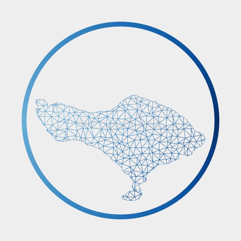 Network Map of Bali. Island Digital Connections. Stock Vector ...