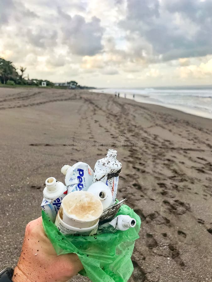Bali, Indonesia - July 11, 2020 : Toothpaste Tubes Plastic Waste on ...