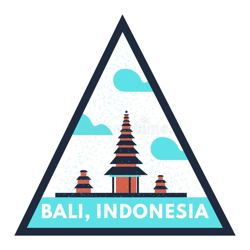 Bali indonesia logo stock illustration. Illustration of sticker - 250467520