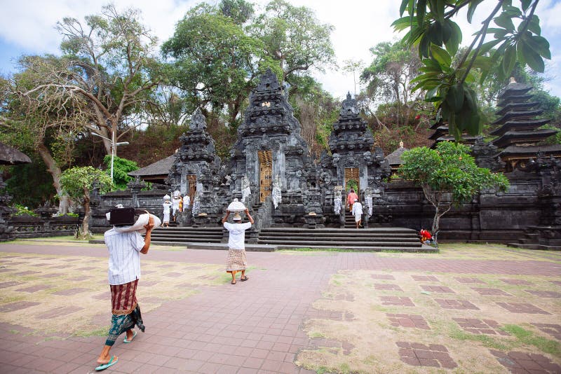 Bali, Indonesia-Nov 08, 2012: Balinese Pray Inside the Temple in Bali ...