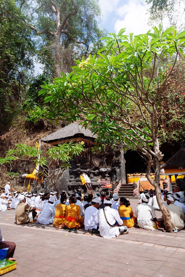 Bali, Indonesia-Nov 08, 2012: Balinese Pray Inside the Temple in Bali ...