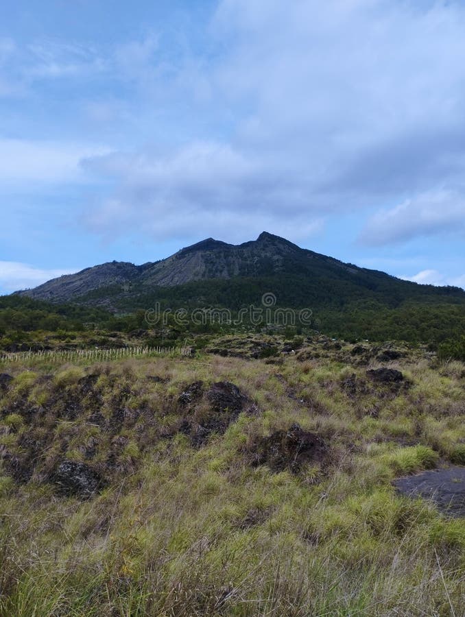 Bali Island 03 January 2023 - View of Mount Batur Volcano in Bright ...