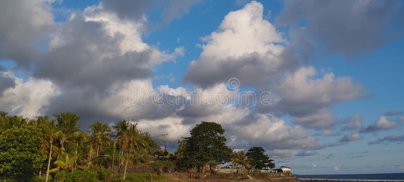 Bali Island, 11 March 2023 - Tropical Landscape and Blue Sky Stock ...