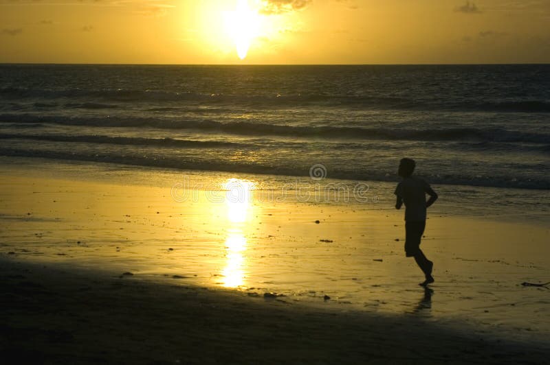 Bali Island, Sunset at Kuta Beach Stock Photo - Image of indian ...