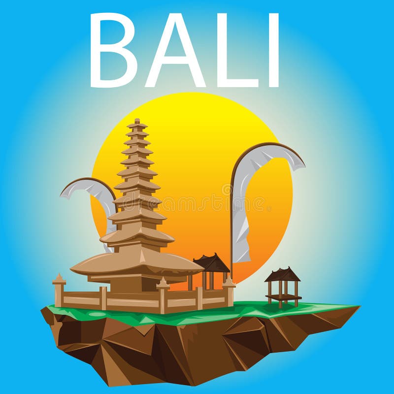 Bali Landmark Vector Design Stock Illustration - Illustration of ...