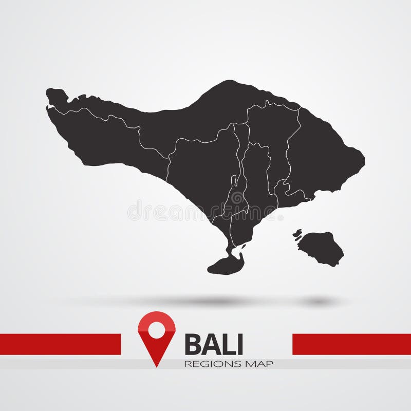 Bali map stock illustration. Illustration of travel, region - 83445320